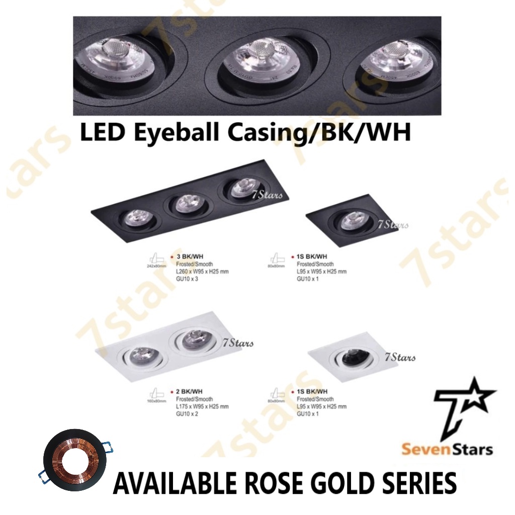FIXWAY LED Eyeball fitting/Casing Eye ball/Frame Black/White Downlight ...