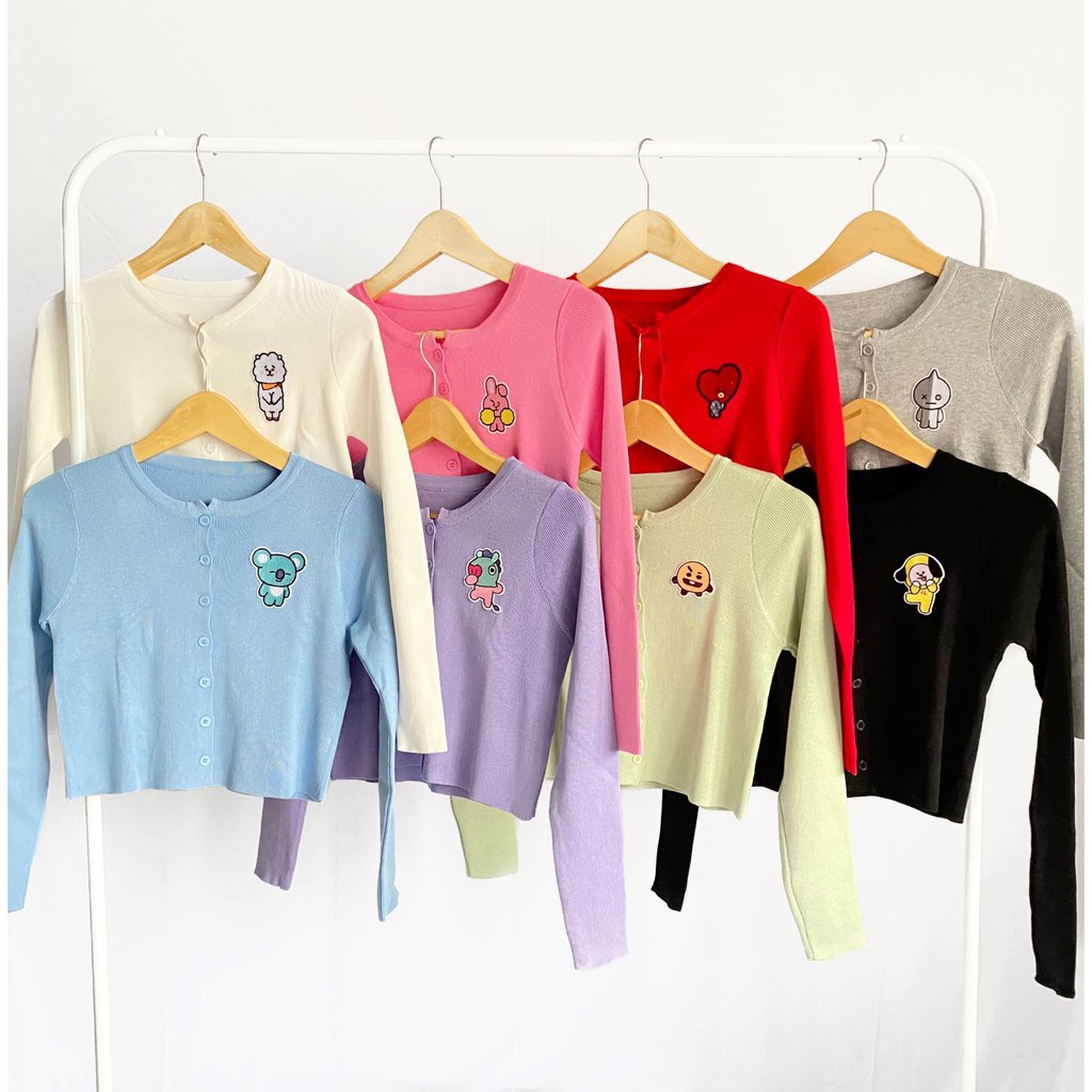 Bt21 CARDIGAN | Bt21 BTS LONG SLEEVED CLOTHES | Shopee Malaysia