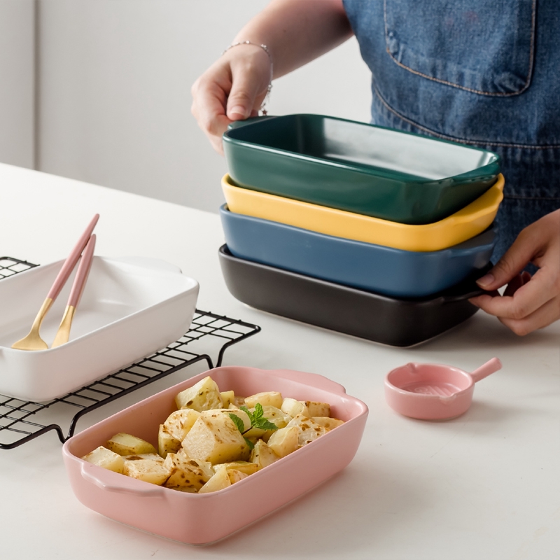 Tray Buat Kek Kuih / Style Ceramic Baking Tray Rectangular Cheese ...