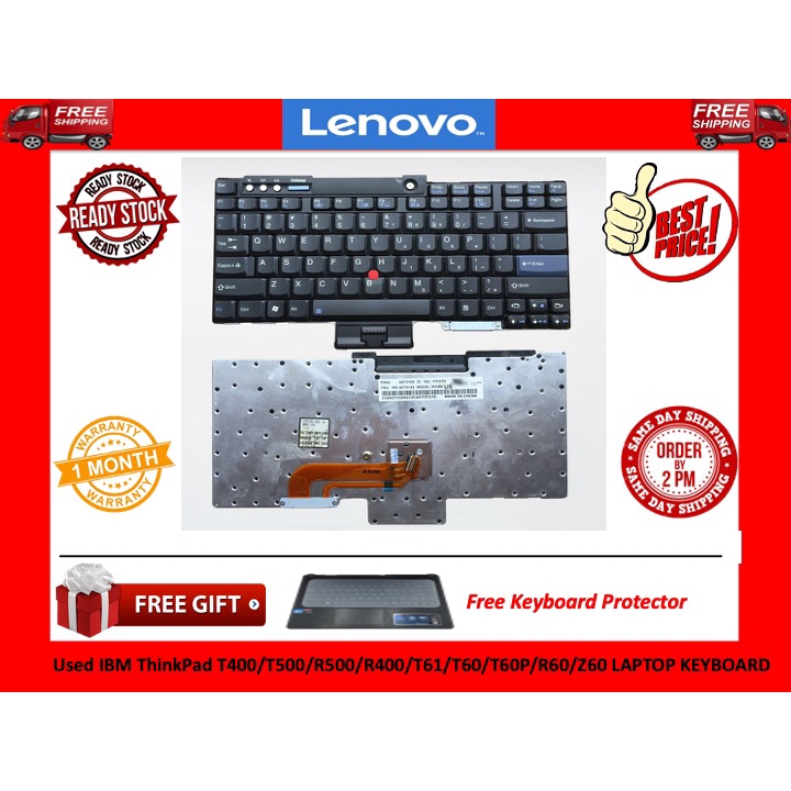 🎁 Free Gift 🎁Replacement Keyboard for Lenovo ThinkPad T400/T500/R500 ...