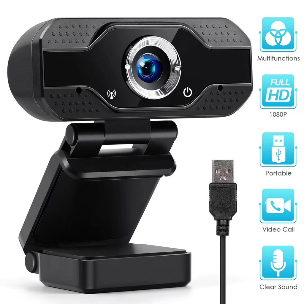 【Ready Stock】Webcam 1080P HD with MicrophonePC Laptop DesktopUSB Camera ...