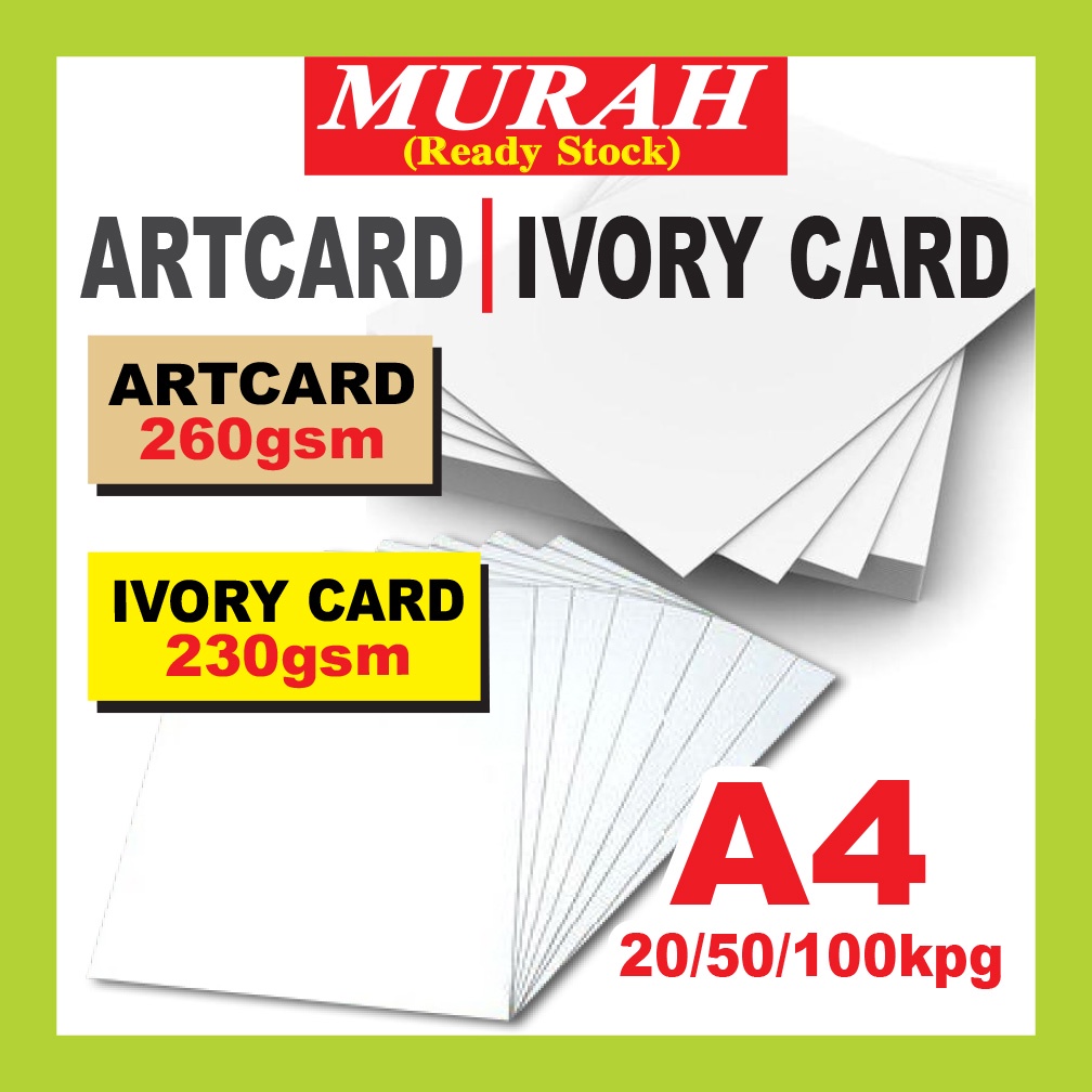 (A4) ARTCARD, IVORY CARD for DIGITAL/LASER/OFFSET PRINT #WHITE CARD/KAD ...