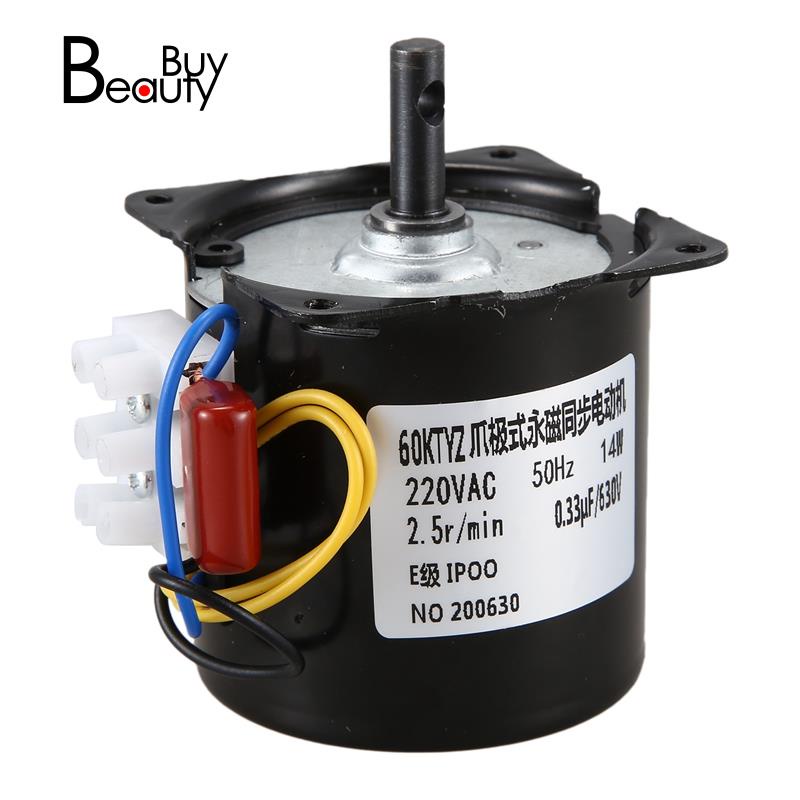 220V AC Synchronous Gear Motor 60KTYZ 60-KTYZ Permanent Magnet Synchronous Gear Motor 220V 2.5 ...