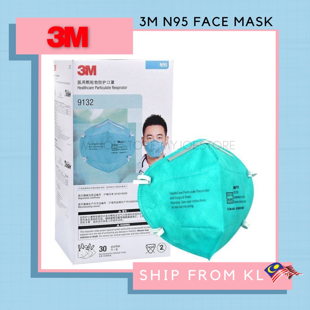 3M 9132 N95 Particulate Respirators (Headband No Valve Hospital Grade >99% BFE CDC NIOSH ...