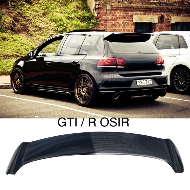Volkswagen Golf mk6 tsi gti r r20 carbon fiber rear roof top spoiler ...
