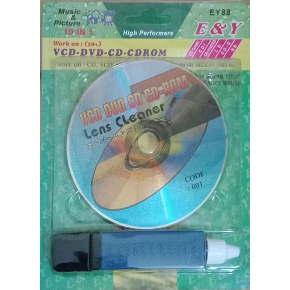 CD DVD VCD Laser Lens Cleaner DRY + WET With Image Intrustion CD ROM ...
