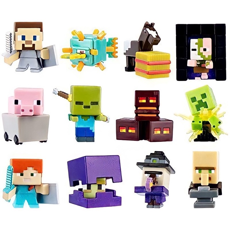 Authentic Offical Mattel Minecraft Blink Box Figure Toys Series Loose ...