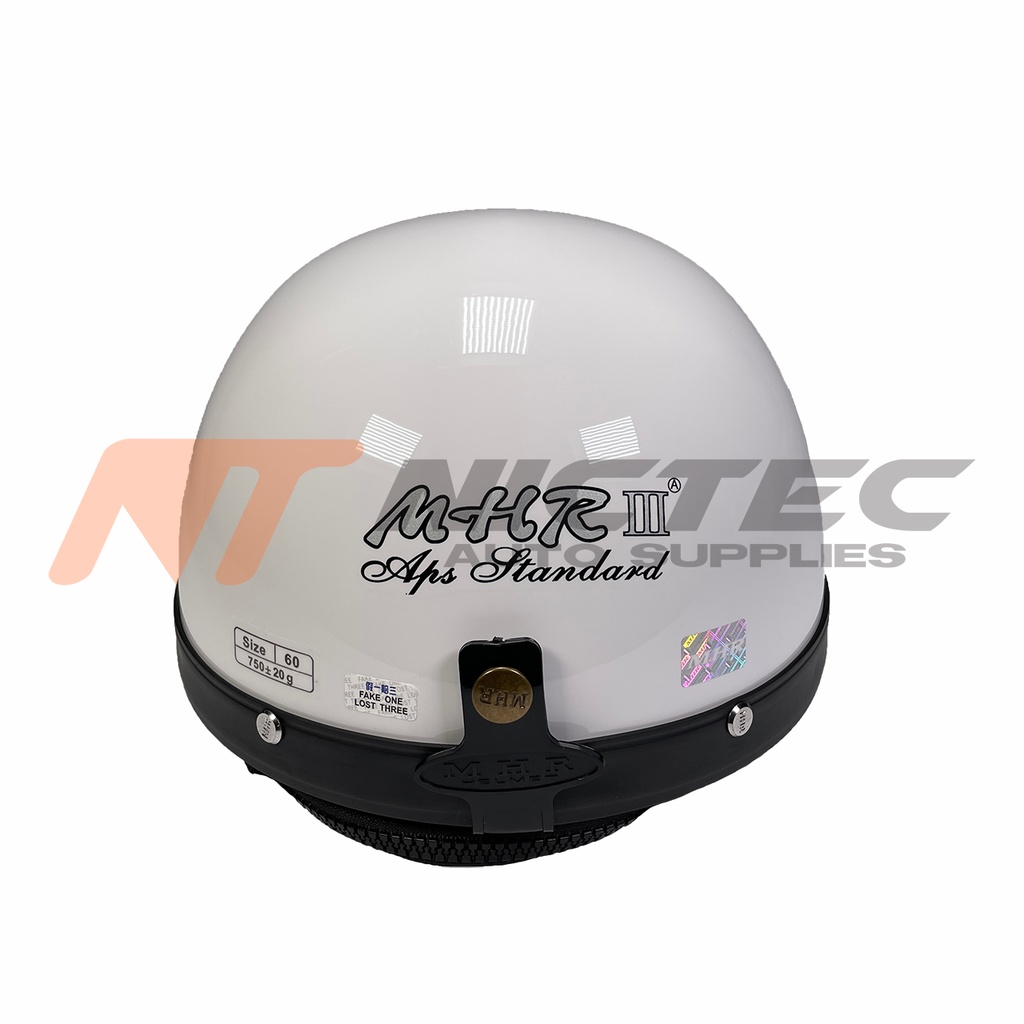 MHR HELMET 100% ORIGINAL!!! STENG SEPARUH TOPI KELEDAR HALF CUT BLACK ...