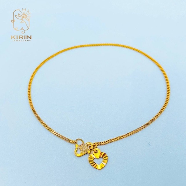 Emas 916 Rantai Tangan Mesin Gold 916 Bracelet 黄金八角手链 | Shopee Malaysia
