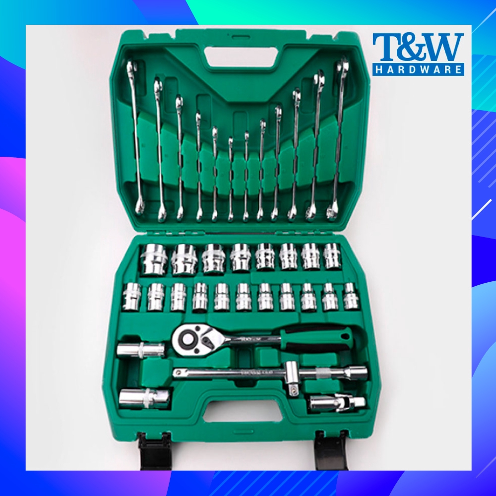 TUOSEN Premium 37pcs Ratchet Box Socket Set Spanner Automobile ...