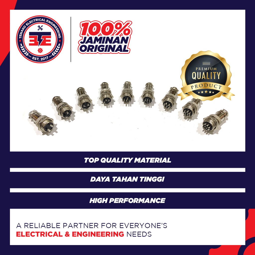 Gx16 Jack Aviation Plug Socket Panel Connector Type GX-16 16mm Male ...