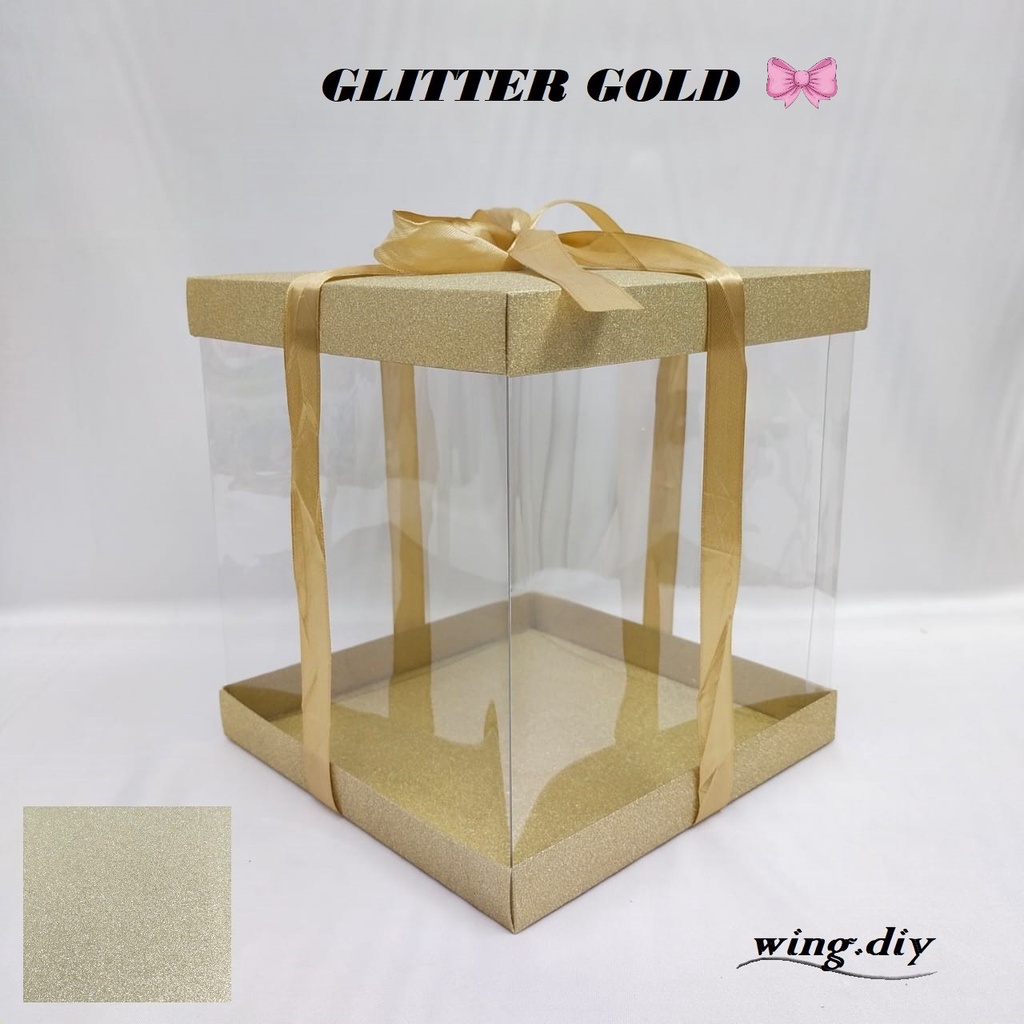 1 PCS | CAKE BOX WITH RIBBON/ KOTAK KEK DENGAN REBEN/ KOTAK HANTARAN ...