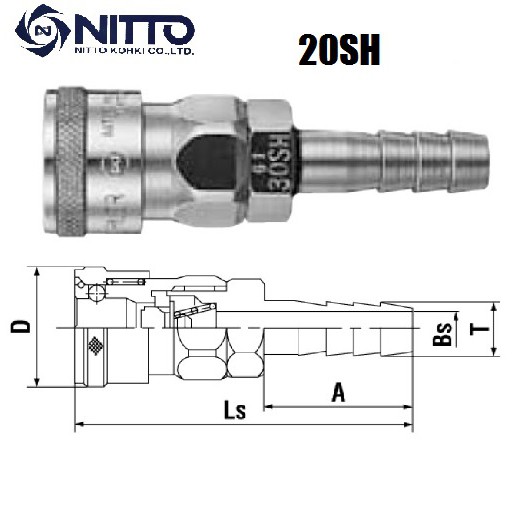 NITTO HI CUPLA 20SH QUICK COUPLER (HOSE BARB) | Shopee Malaysia