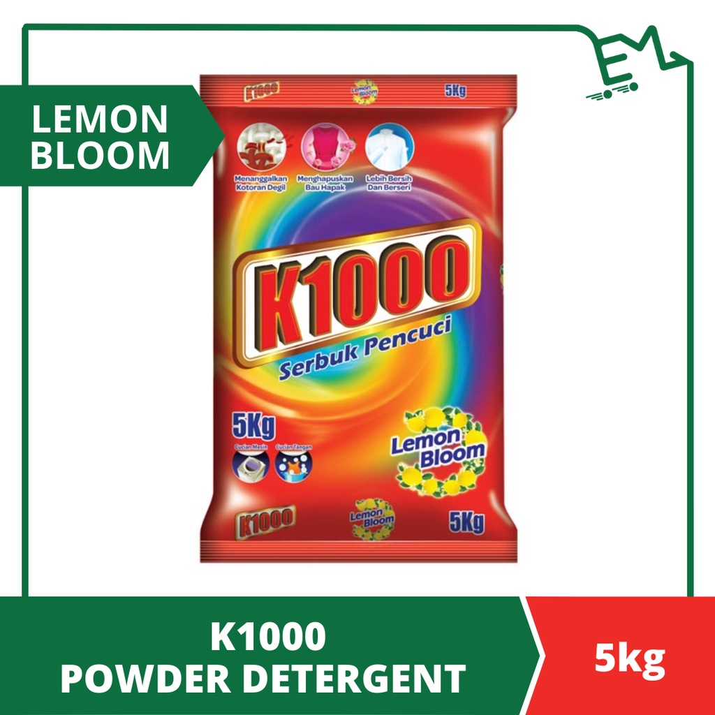 K1000 Powder Detergent 5kg [Lemon Bloom/Lavender Bloom/Aqua Rose ...