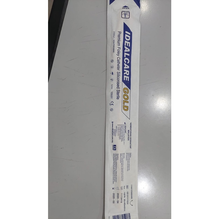 Idealcare Gold Premium Foley Catheter Siliconised Sterile 16FR pcs ...