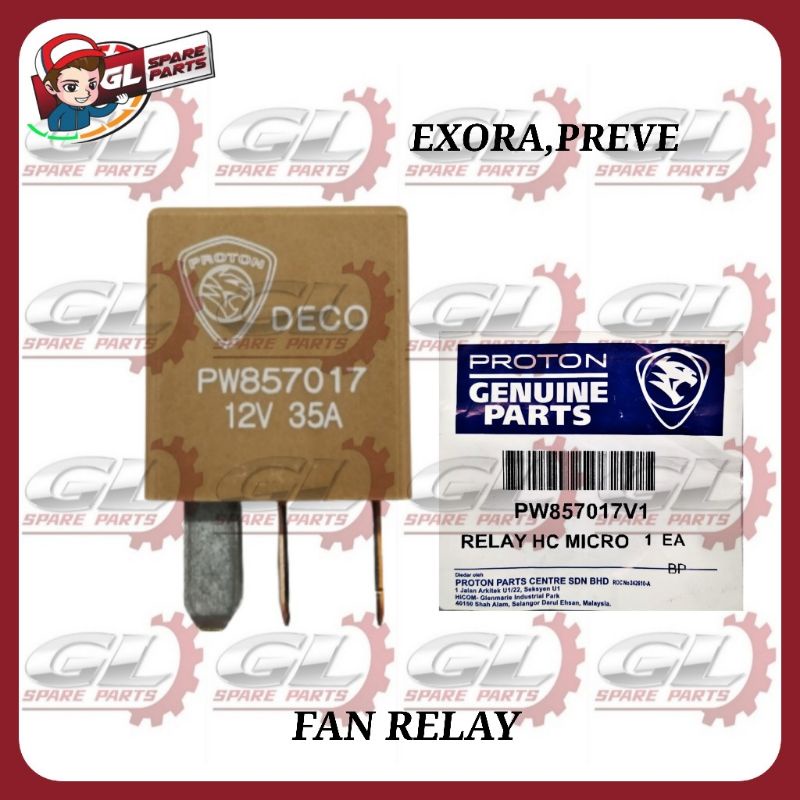 MICRO FAN RELAY (ORIGINAL) PROTON EXORA PREVE (4PIN/12V/35A) PW857017V1 ...