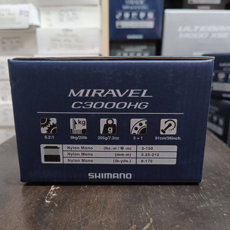NEW SHIMANO 22' MIRAVEL SPINNING REEL 1000/2500/C3000/C3000HG/4000/5000 | Shopee Malaysia