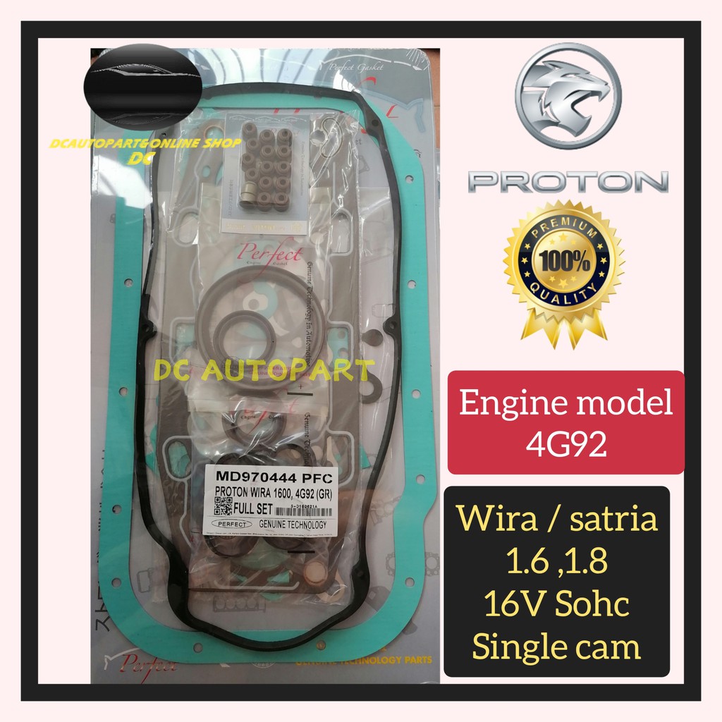 PROTON WIRA SATRIA 1.6 1.8 SOHC 4G92 4G93 ENGINE TOP OR FULL OVERHAUL ...