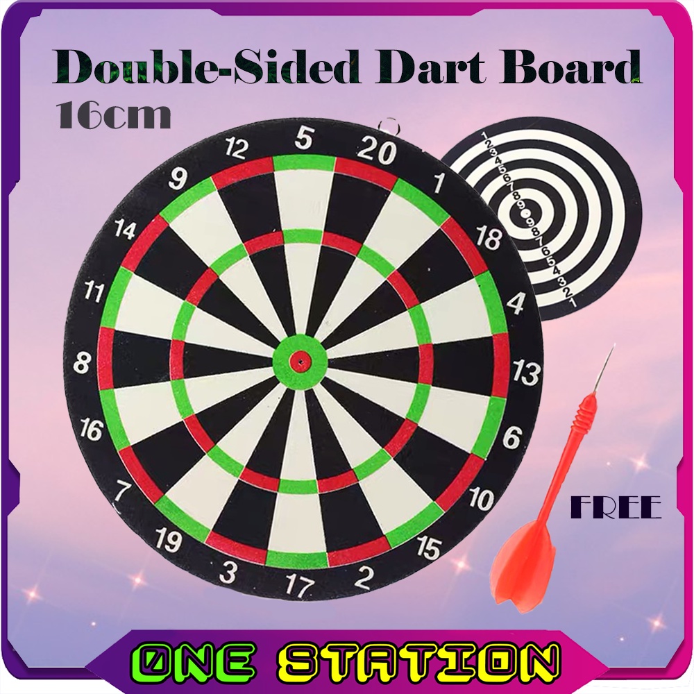 Dart Board Double Sided Dart Board Game Set Free 1pc Dart 16cm Dual ...