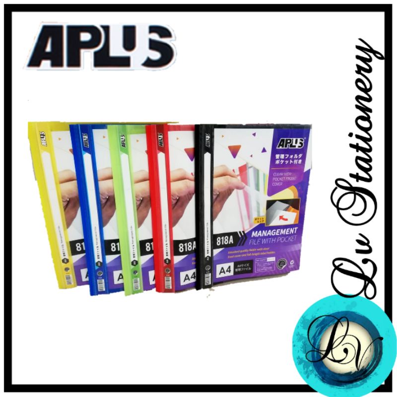 【LV】APLUS Management File With Pocket 818A | Shopee Malaysia