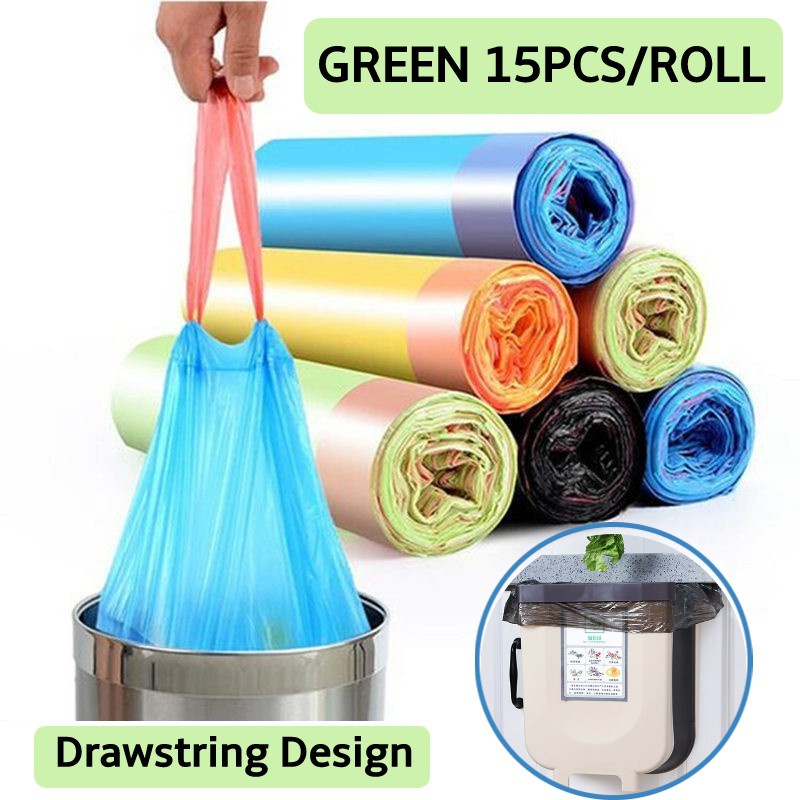 READY STOCK🇲🇾 Trash Bag Plastic Dustbin Waste Bin Kitchen Hanging Trash ...
