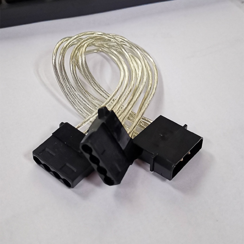 Tinned Copper 4 pins IDE Molex 1 Male To 2 Female Internal Power ...