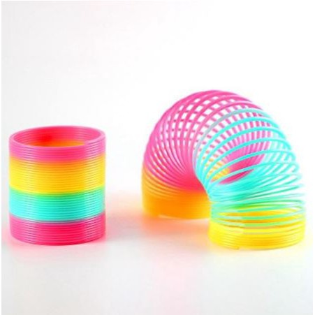 Colourful Kids Spring Coil Toys Stretchable Spring Toys Kids Rainbow ...