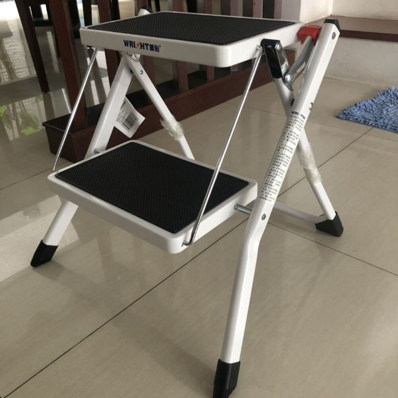Wright, 2-level folding ladder, step stool, iron ladder step | Shopee ...