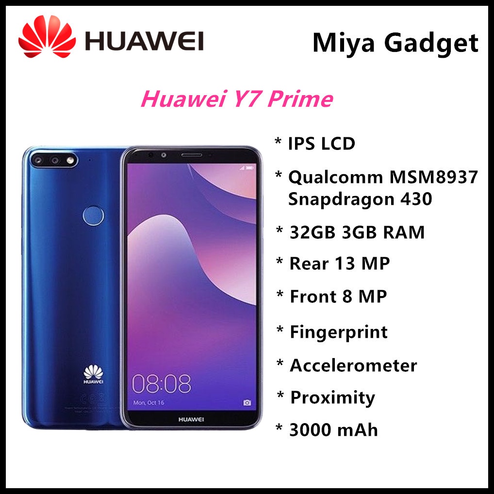 Huawei Y7 Prime 3GB RAM + 32GB ROM 5.99 inches 13MP Dual Camera LTE ...