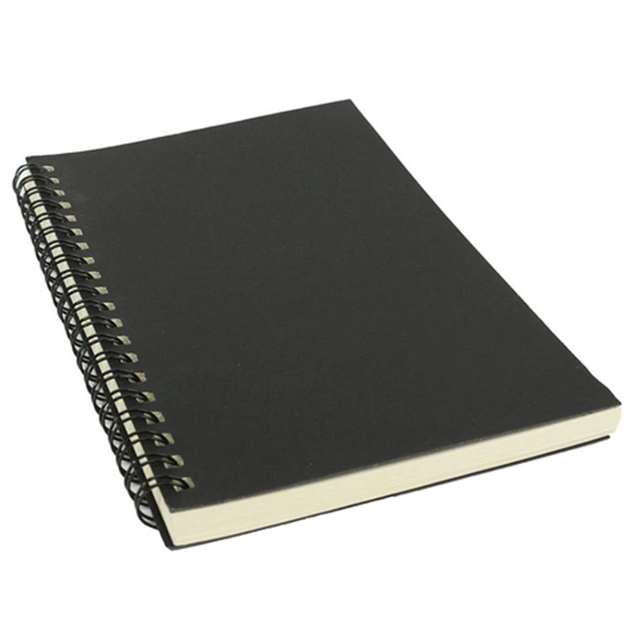 Notebook Murah A4 A5 Sketch Book Spiral Wire O Planner Journal Black ...