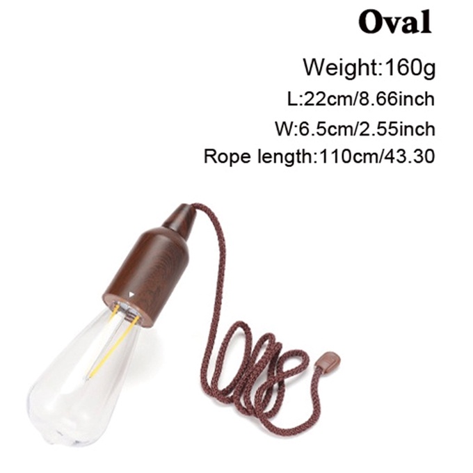 Rechargeable Waterproof Camping Hanging Pull String Light Atmosphere ...