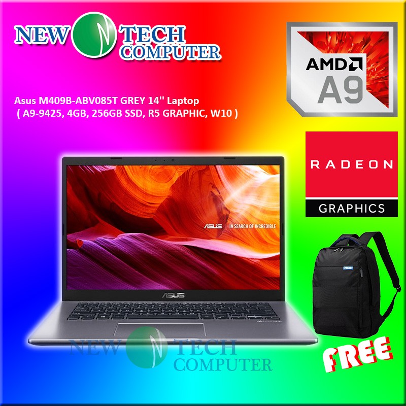 Asus M409B-ABV085T GREY / M409B-ABV087T Silver 14'' Laptop ( A9-9425 ...