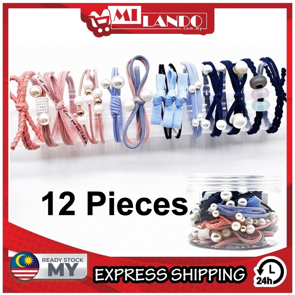 (12 pcs) MILANDO Adult Girl Hair Accessories Set with Colourful Hair ...