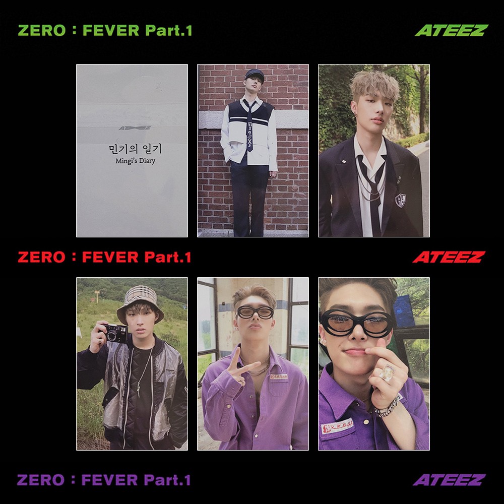 Ateez 5th Mini Album Zero Fever Part 1 Mingi Photocard Shopee Malaysia