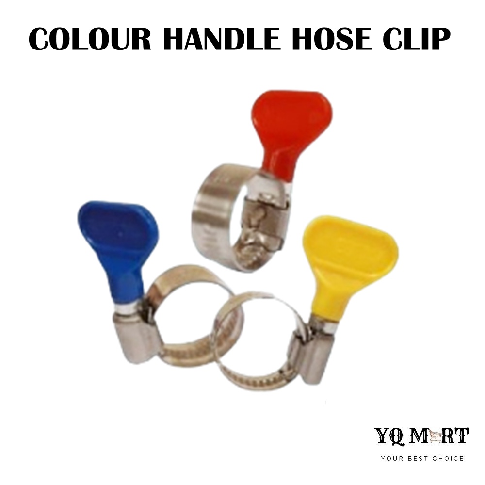 2PCS 7/8'' Colour Handle Hose Clip/Hose Clip with PVC Handle/ Paip ...
