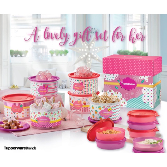 Tupperware Blushing pink set container (LIMITED EDITION) | Shopee Malaysia