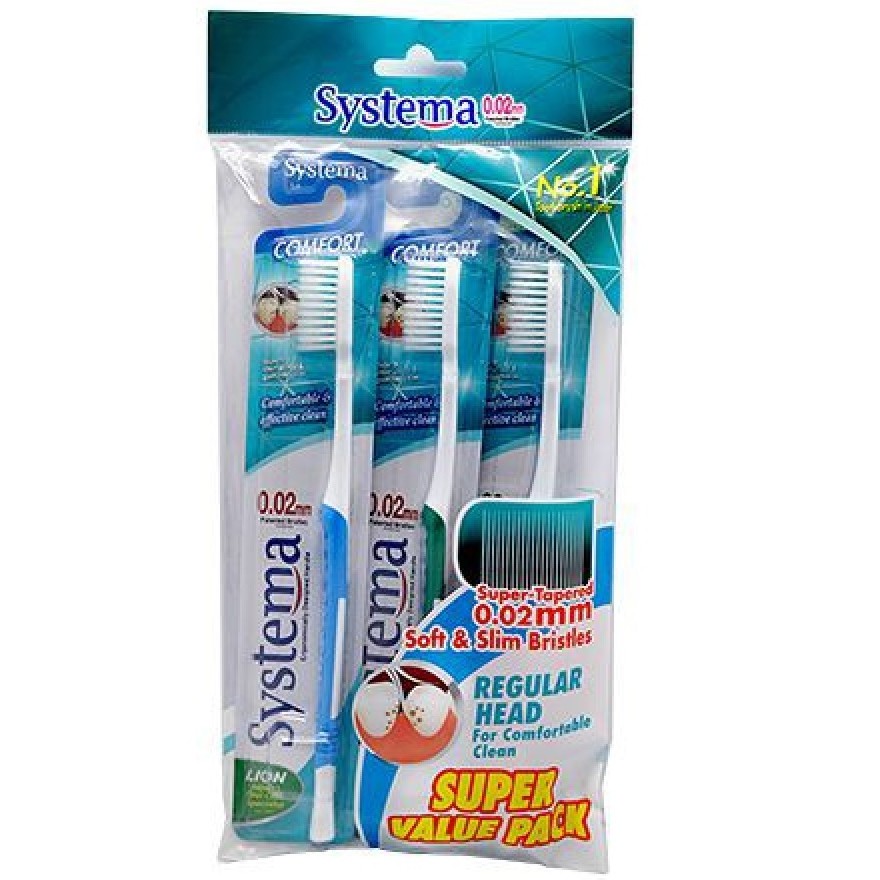 Systema Soft Toothbrush Super Value Pack 3's(Comfort / Compact / Full ...