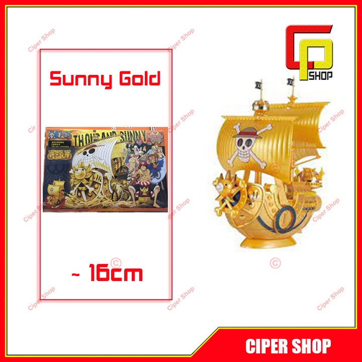 Thousand Sunny Gold Boat Model - One Piece Model | Shopee Malaysia