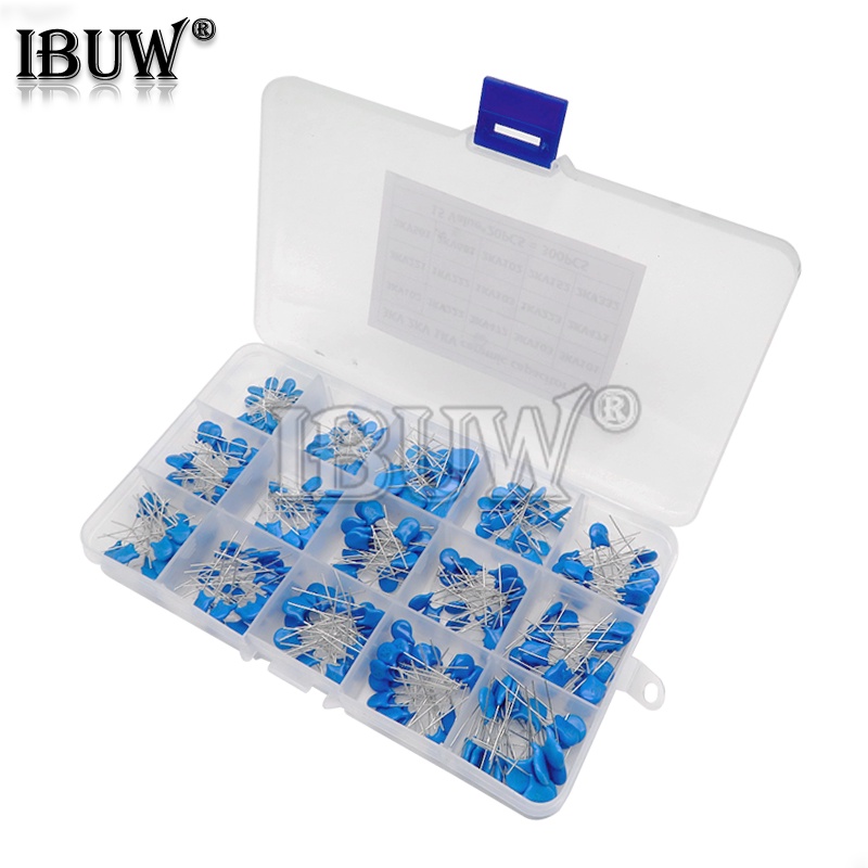 15Values*20PCS Capacitor Set High Voltage Ceramic Capacitors Assortment ...