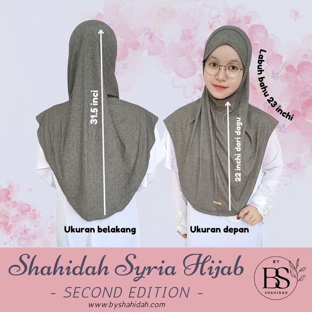 Shahidah Syria Hijab XL ( EDISI KEDUA DENGAN WARNA BARU ) tudung cotton ...