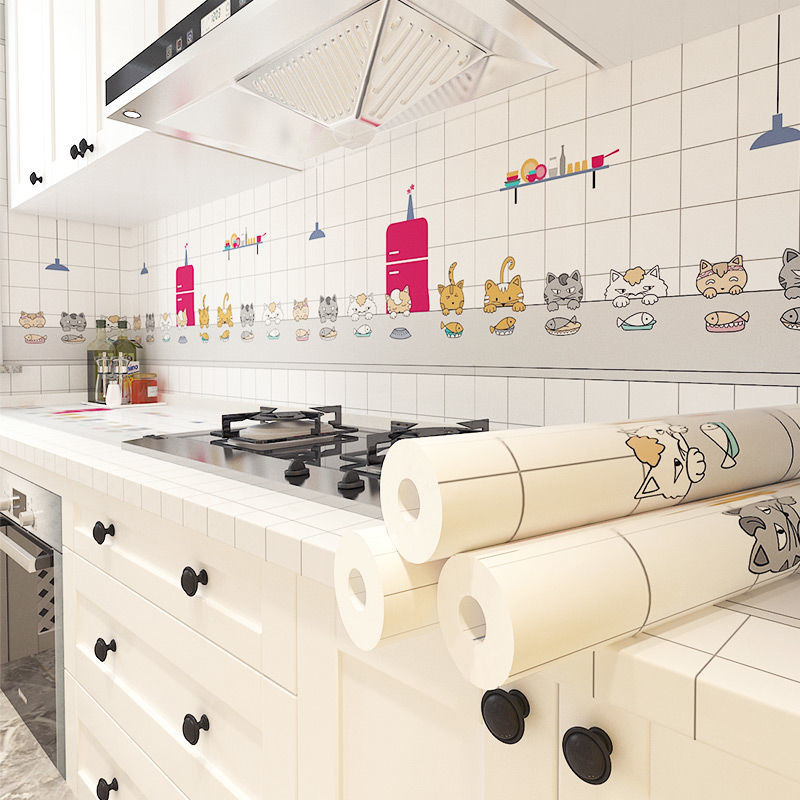 Kitchen Oil-proof and Waterproof Sticker Range Hood Ceramic Tile High ...