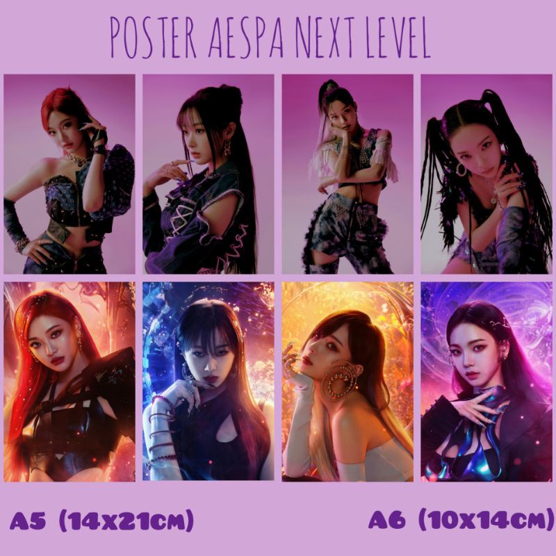 (8Pcs) Aespa Next Level Poster A5 A6 | Shopee Malaysia