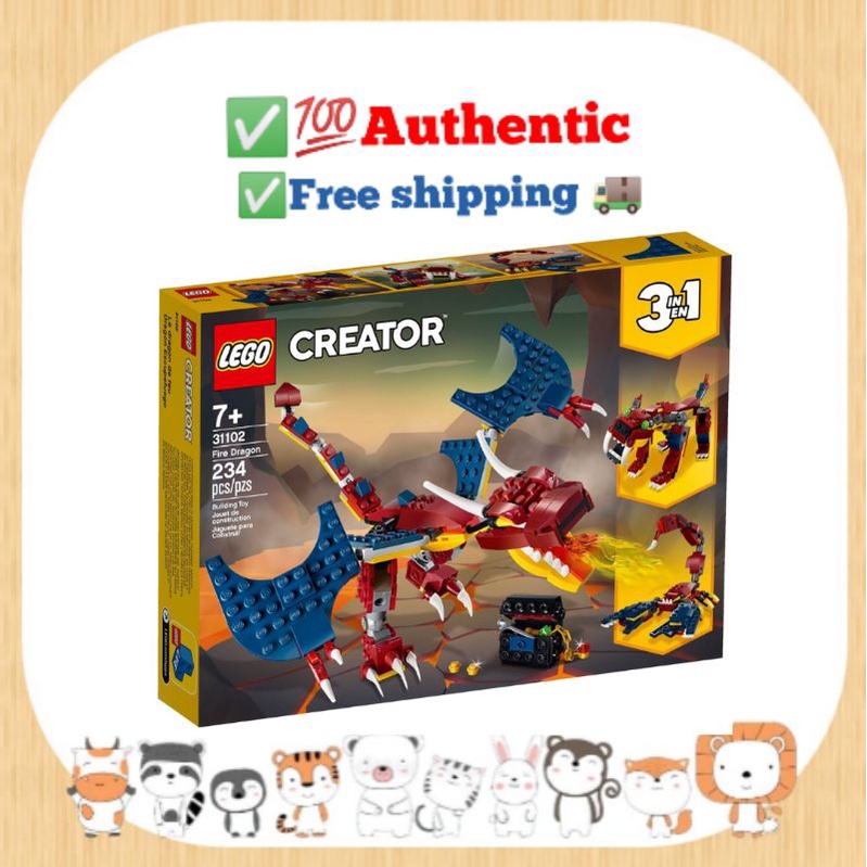 Lego 31102 Creator 3in1 Fire Dragon | Shopee Malaysia