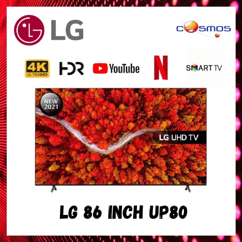 LG 86'' UP80 Series Smart UHD TV with AI ThinQ® (2021) LG-86UP8000PTB ...