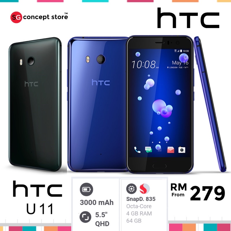 HTC U11 (AU set) 4GB RAM 64GB ROM (Original used) | Shopee Malaysia
