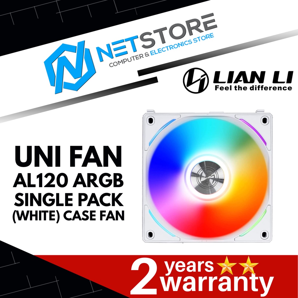 LIAN LI UNI FAN AL120 ARGB SINGLE PACK (WHITE) CASE FAN - AL120-1W ...