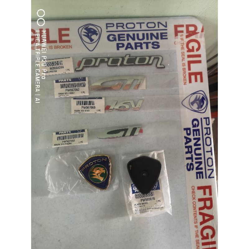 emblem set satria gti original proton | Shopee Malaysia