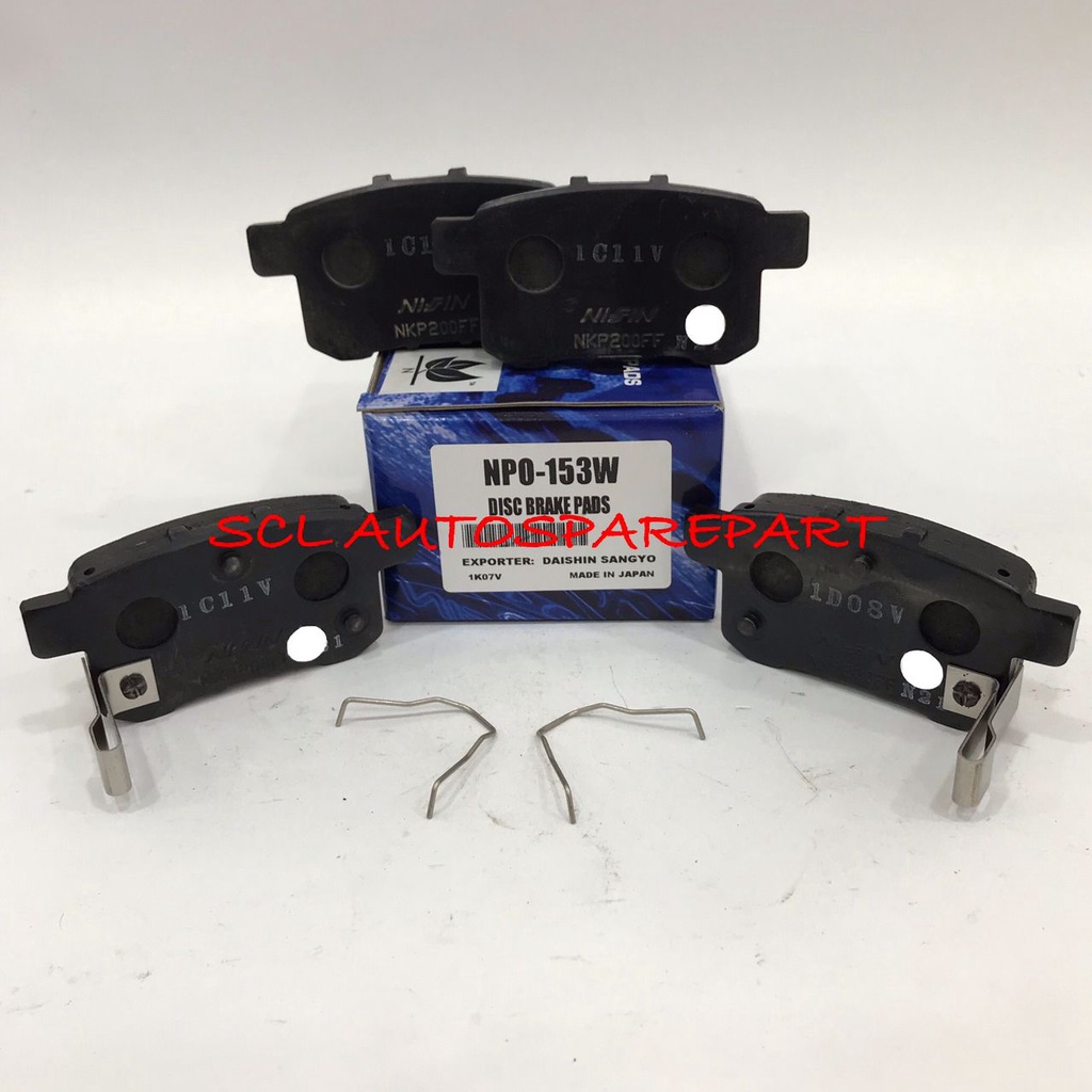 [SCL AUTOSPARE] NP0-153W NPO-153W Nissin ( Rear ) Disc Brake Pad Honda Accord TAO TA0 ( CP ...