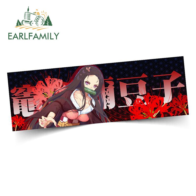 EARLFAMILY For Demon Slayer Kamado Nezuko Car Stickers Laptop Decals ...