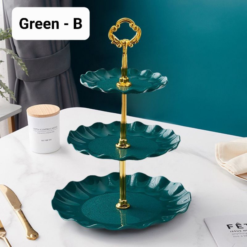 3-Layer European Style Dessert Wedding Table Cake Fruit tray birthday ...